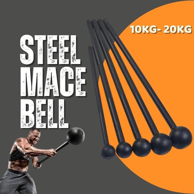 Steel Mace Bell 10kg-20kg - Fitness Mace Durable Steel Strength ...