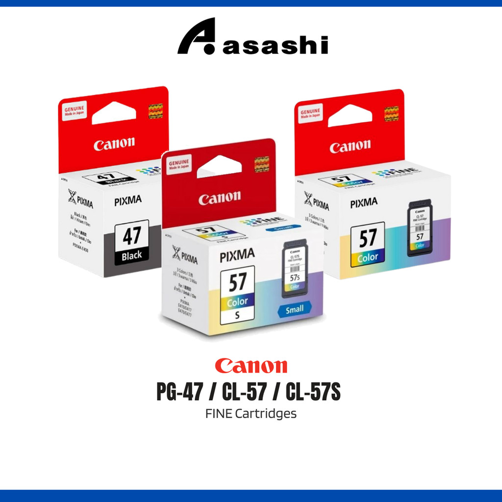 Canon PG-47 / CL-57 Black Fine Cartridge Canon CL-57 Color Fine ...