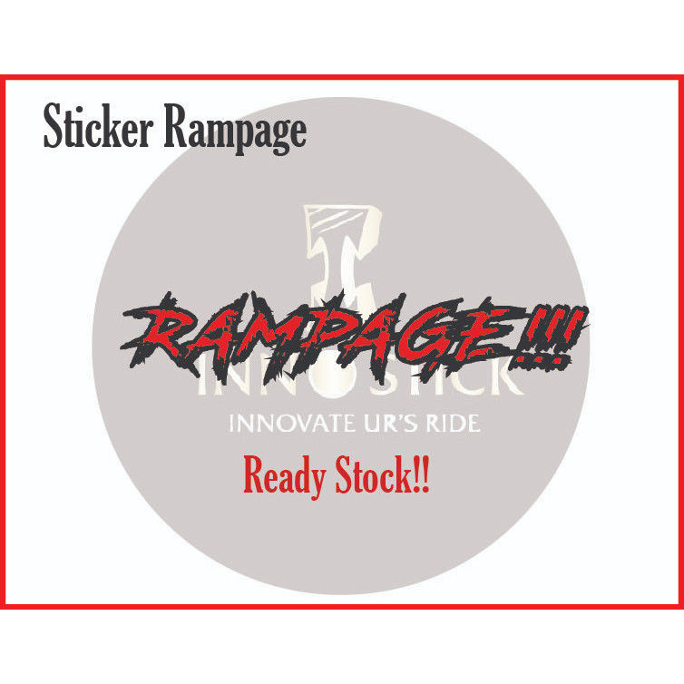 Sticker Rampage font sticker motor helmet | Shopee Malaysia