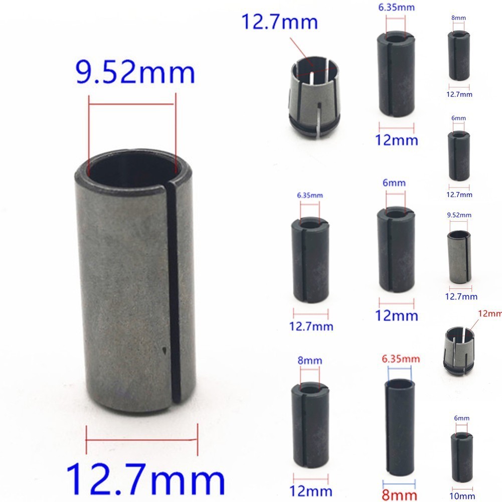 Top-quality Cone Nut Router Chuck 1/4\" 12.7mm 12mm 3/8\" 6mm 8mm ...