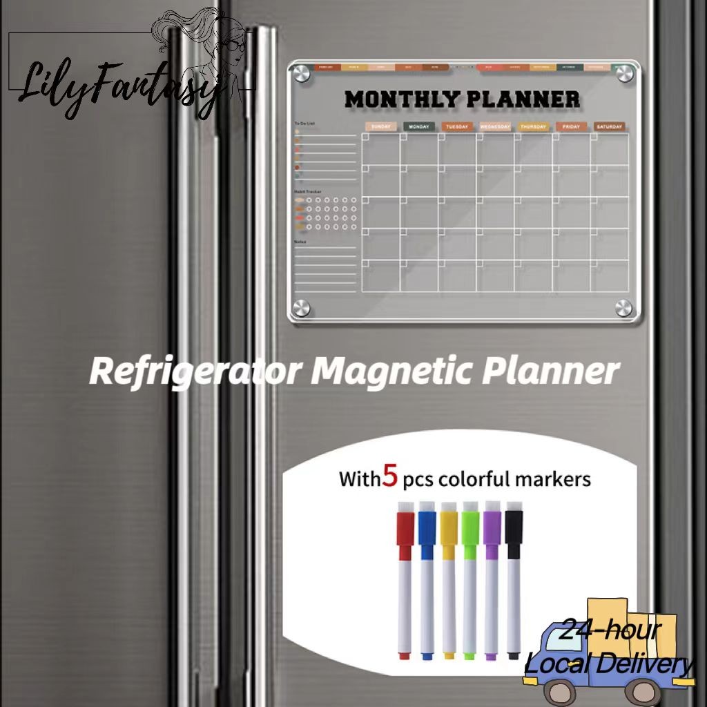 Refrigerator Magnetic Daily Weekly Monthly Planner Calendar ...