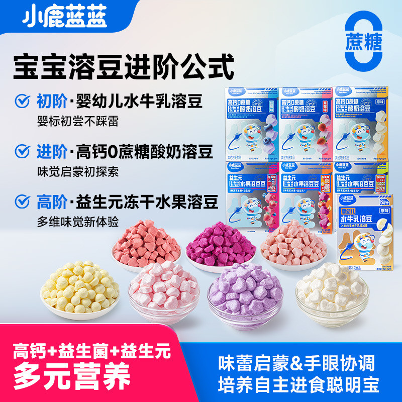 Fawn Blue Blue High Calcium 0 Sucrose Yogurt Milk Melting Beans Fruit ...