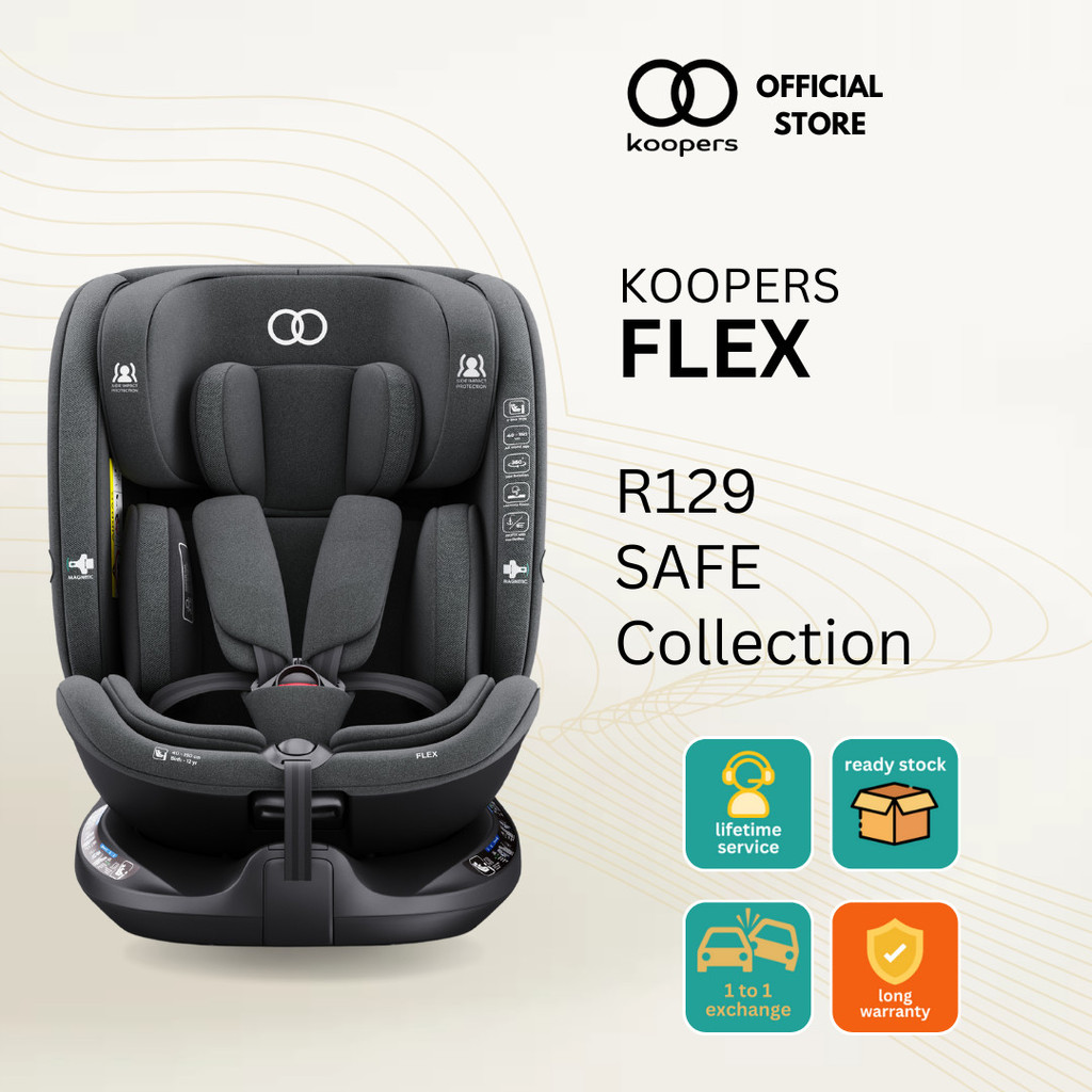 Koopers Flex R129 SAFE Collection Miros & JPJ Approved 360 CarSeat | Shopee Malaysia
