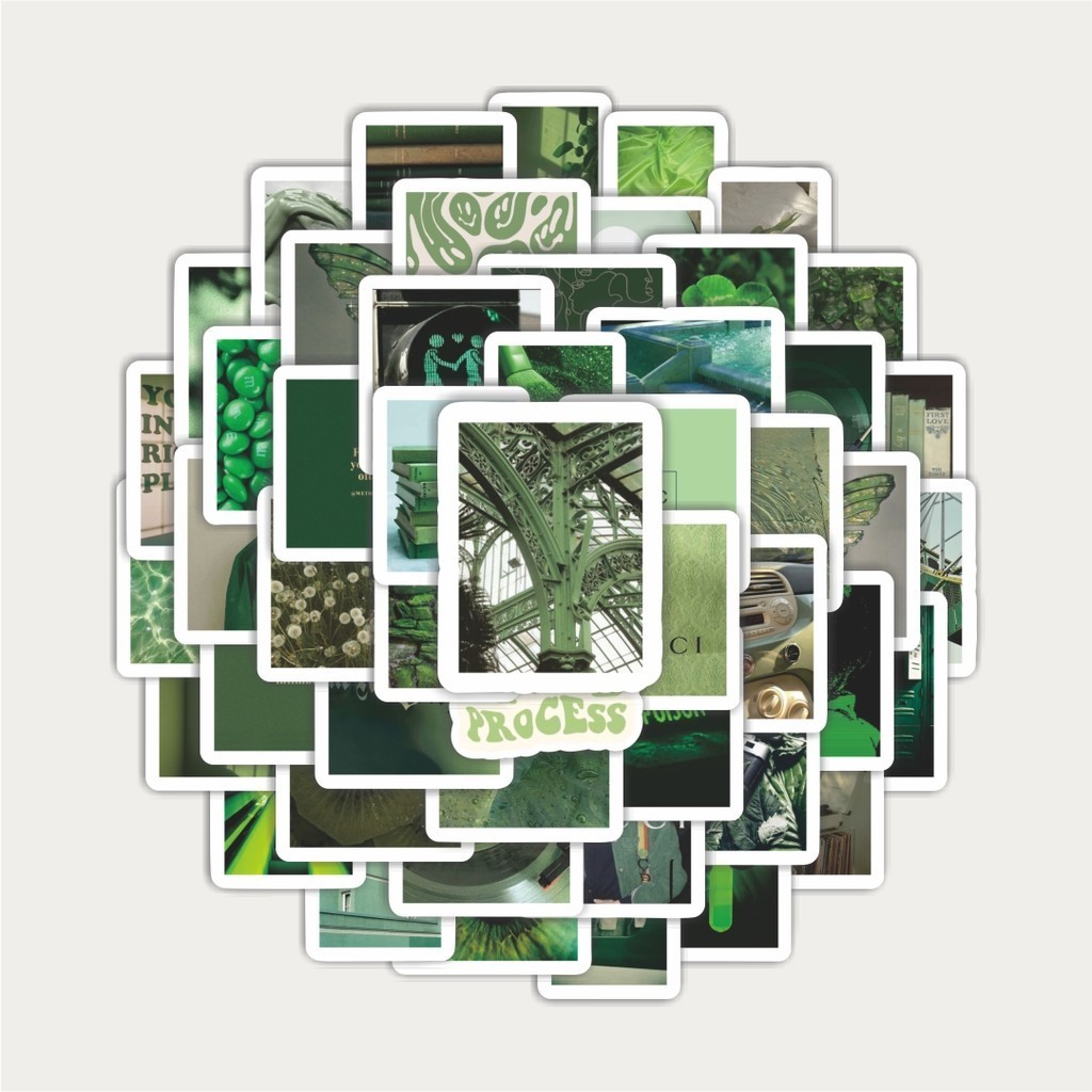 Sticker Pack Green Tone Color Aesthetic INS Style Stickers | TUMBLR ...