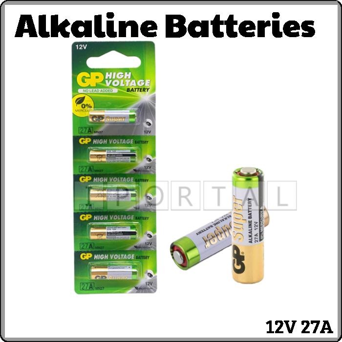 (5 Pcs) GP 12V High Voltage Super Alkaline Battery 27A Remote Control ...