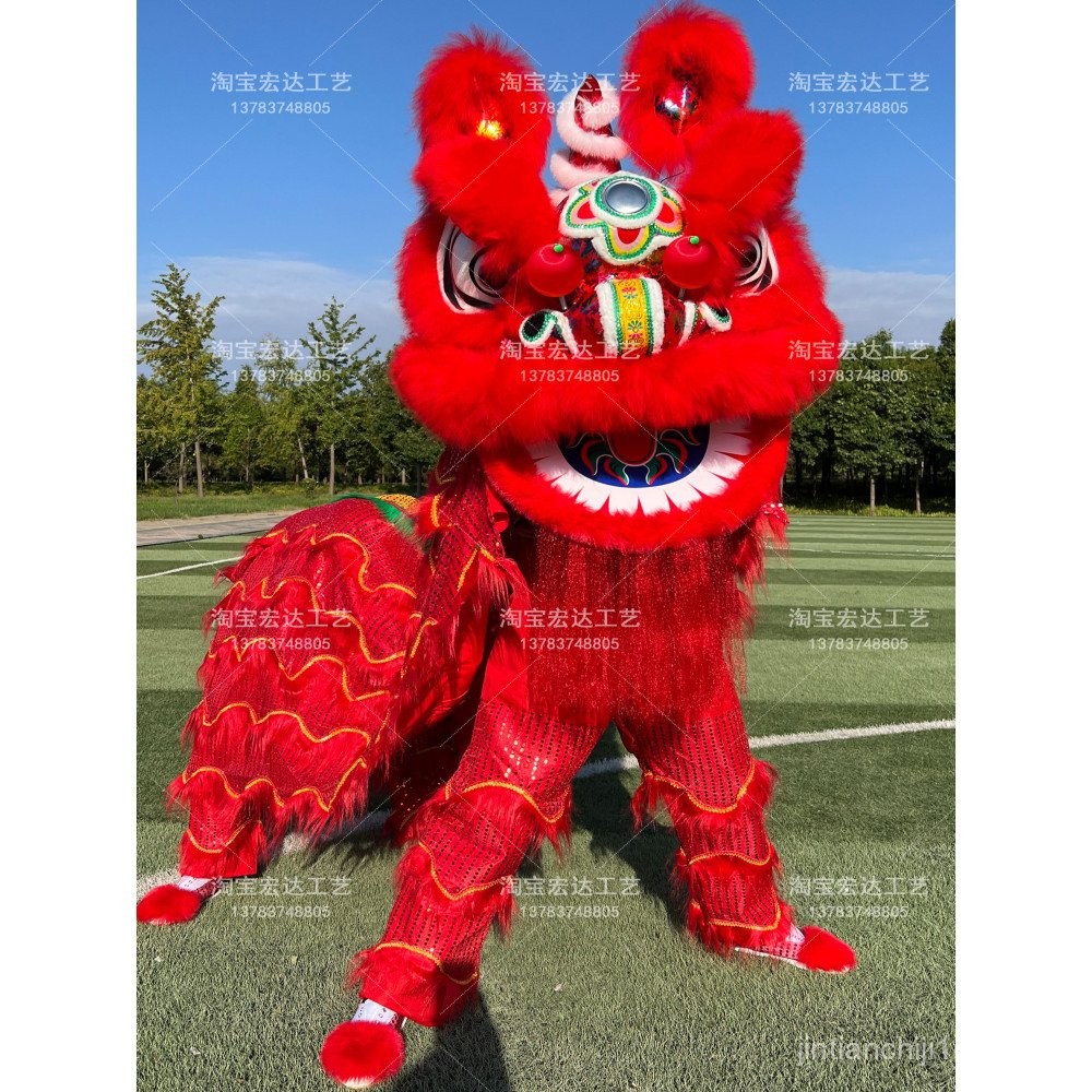 New Style Lion Dance Props Full Set South Lion Dance Double Lion Dance ...