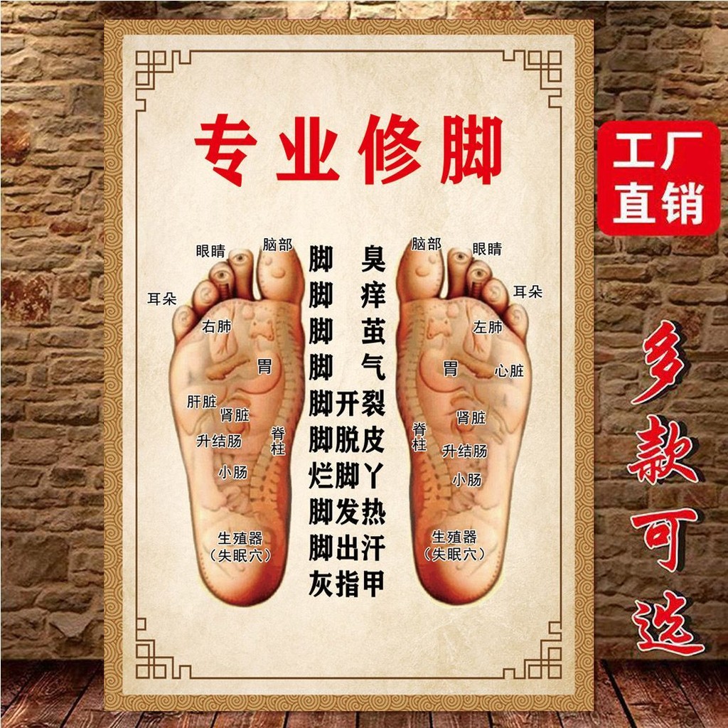 Foot Therapy Massage Pedicure Shop Map Pedicure Point Map Common Foot ...