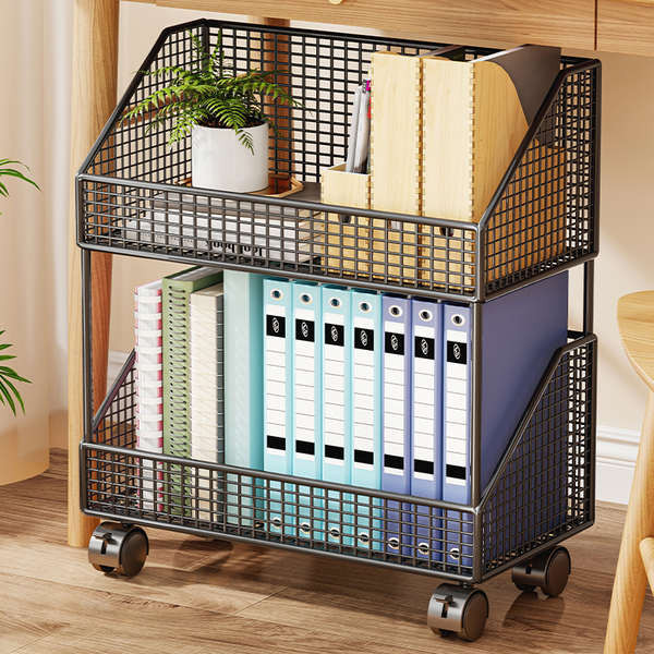 rak bertingkat trolley rack Rak fail pejabat, rak buku kecil di bawah ...