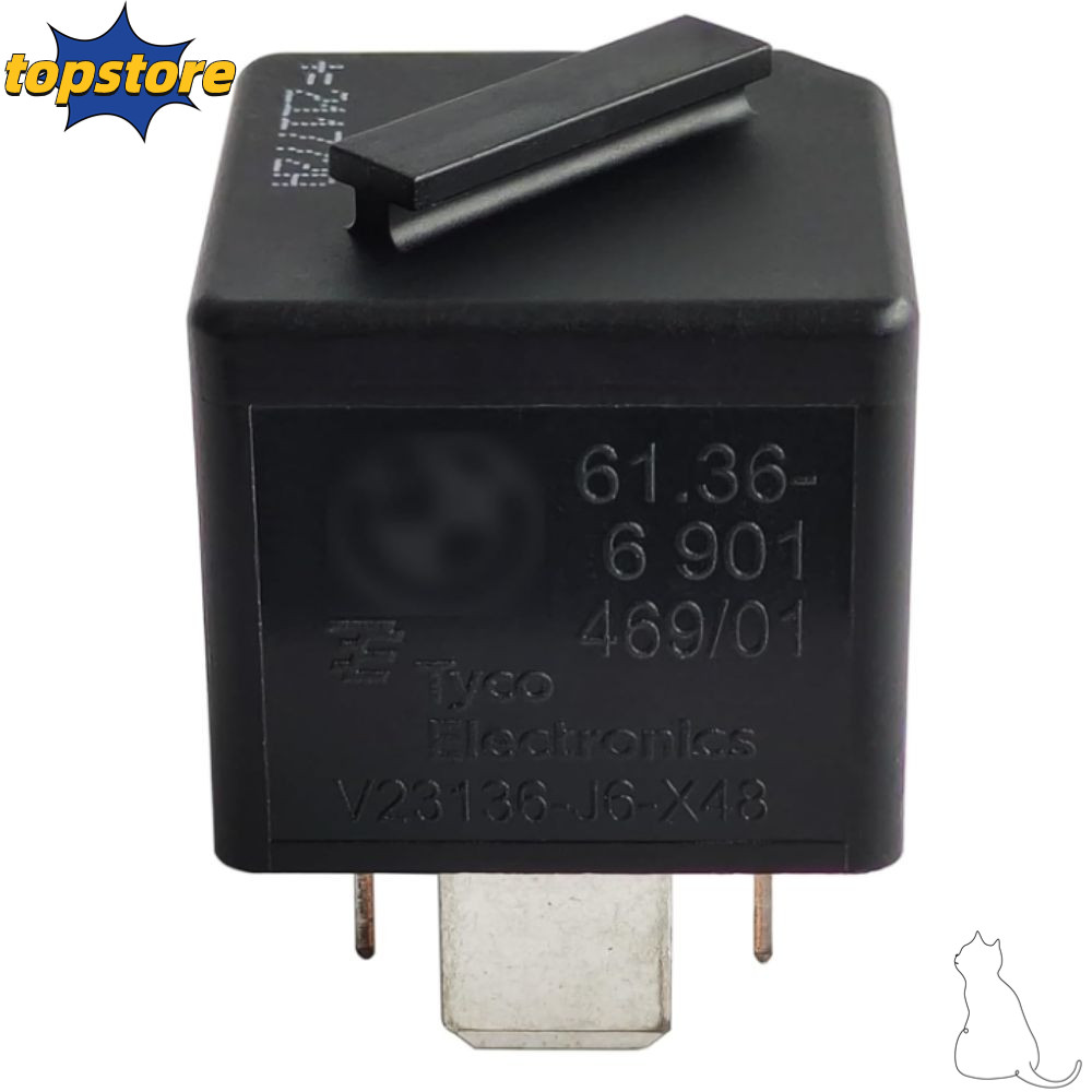 TOPSTORED Power Relay, ABS Metal Automotive Relay, Replacement 4 Pin ...