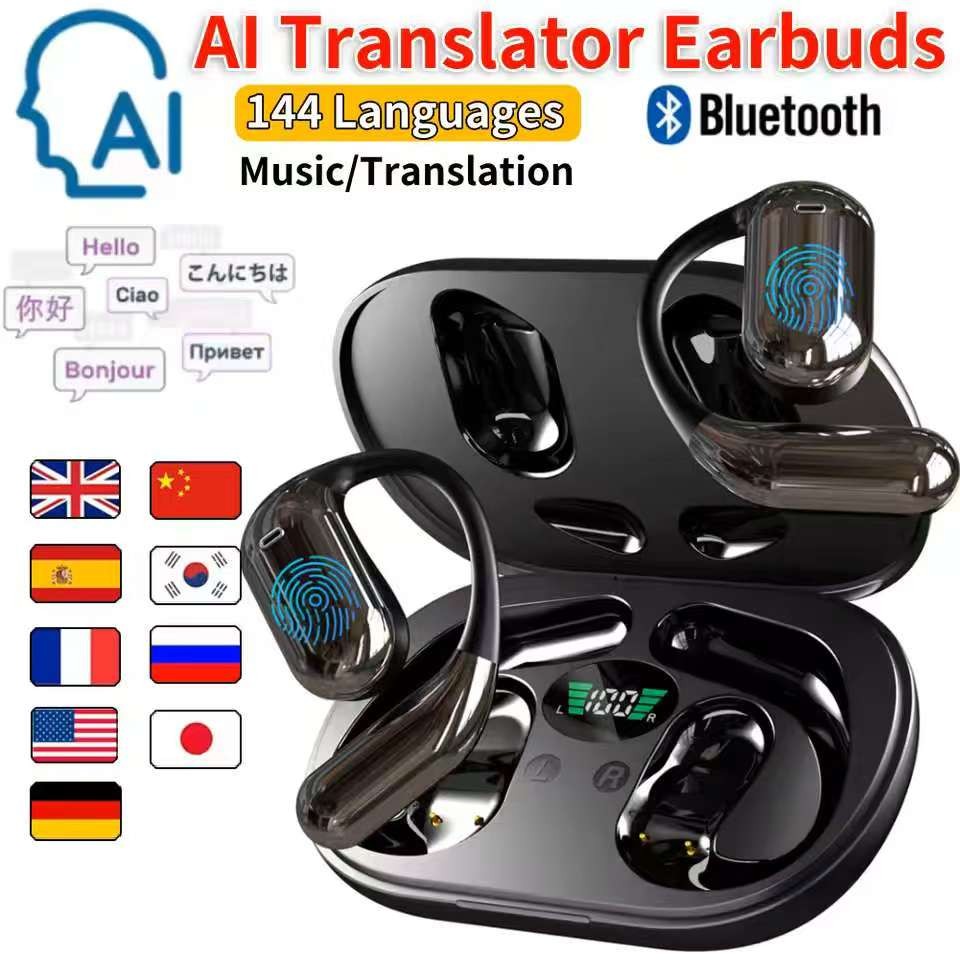 AI Translator Earbuds Real-Time Translators Headphones 144 Languages ...