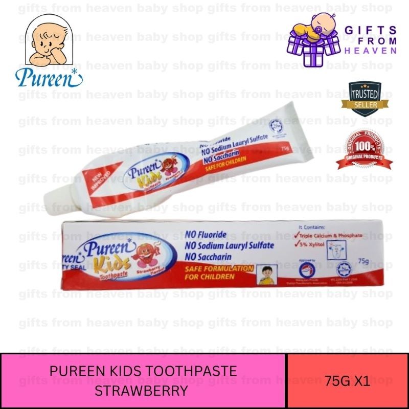 PUREEN KIDS TOOTHPASTE STRAWBERRY 75G SINGLE PACK | Shopee Malaysia