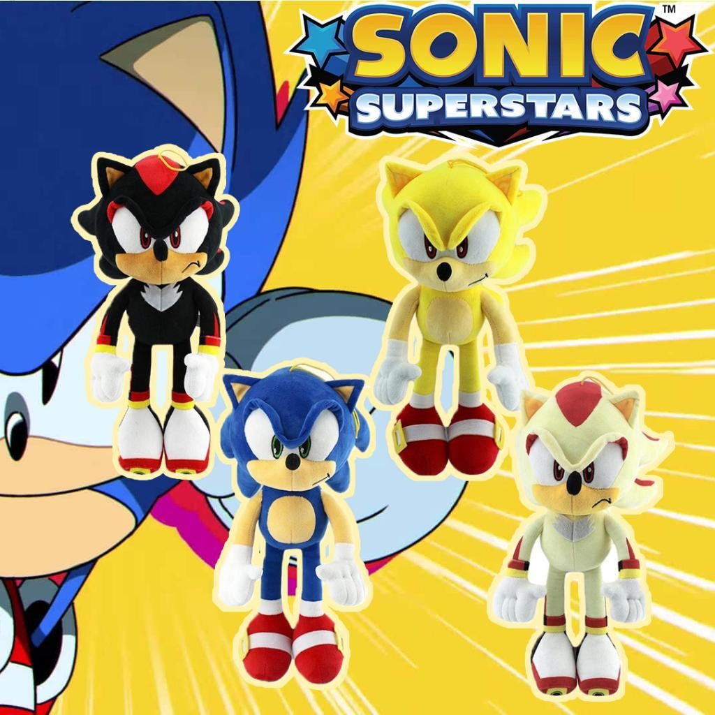 Super Sonic The Hedgehog Doll 30cm Cartoon Sonic the Hedgehog Super ...