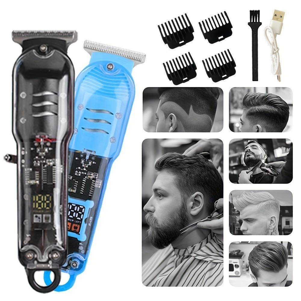 Transparent Trimmer Hair Clipper Rechargeable Small Silent Electric ...