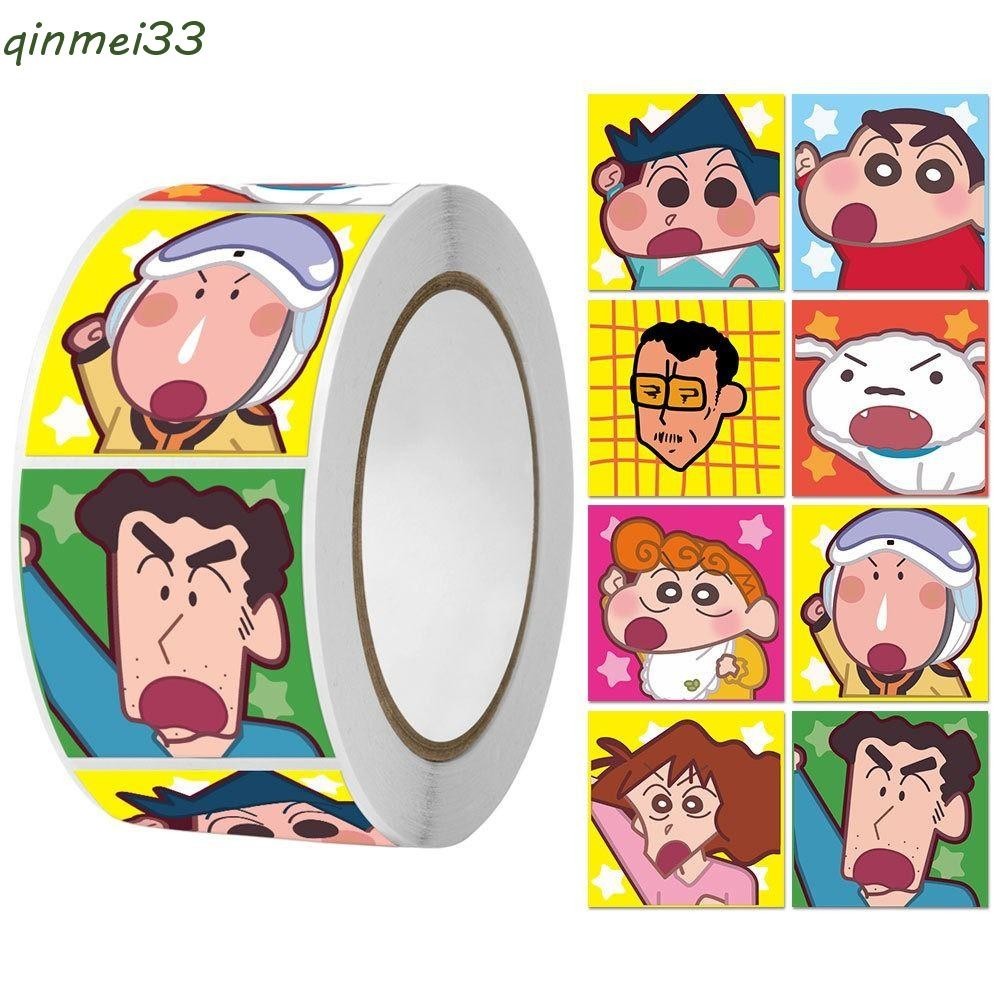 QINMEI Crayon Shin-chan Stickers, Sticky Labels Gifts Decor Crayon Shin ...