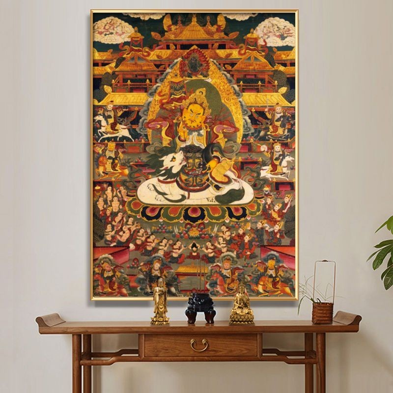 God of Wealth Bafang Treasure Heaven King Thangka Buddha Statue ...