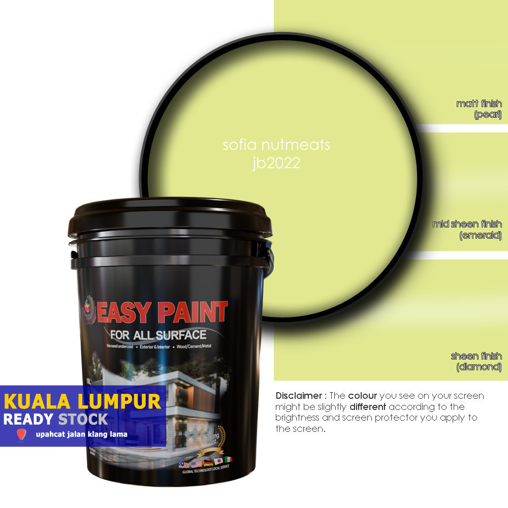 18 Liter - SOFIA NUTMEATS JB2020, Easy Paint All Surface for interior ...