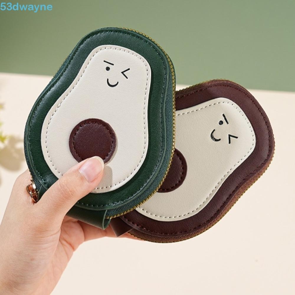 DWAYNE Avocado Shape Wallet, Large Capacity PU Business Card Case, Cute ...