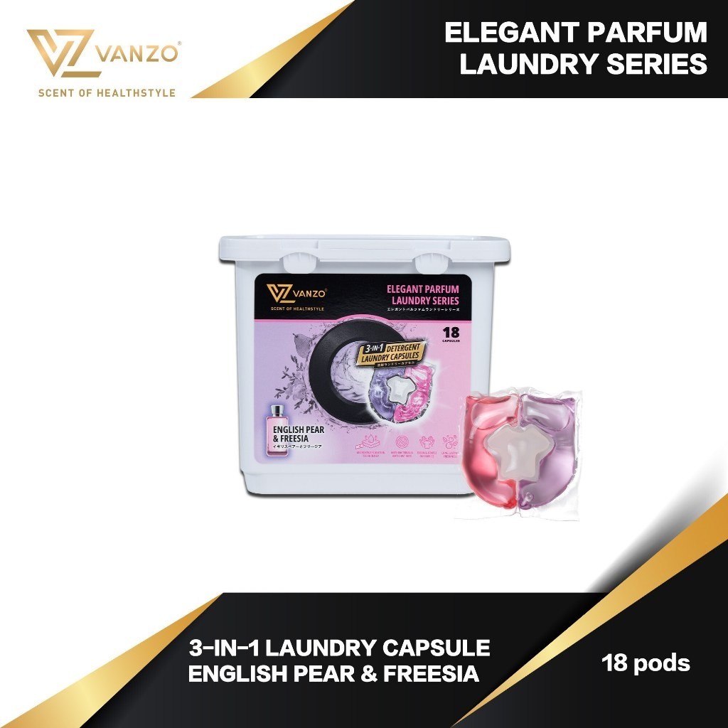 NEW VANZO Elegant Parfum Laundry Series 3-IN-1 Laundry Capsules ...
