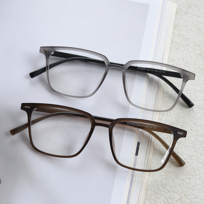 Frosted Glasses Frame TR90 Men Square Retro Eyeglasses Women ...