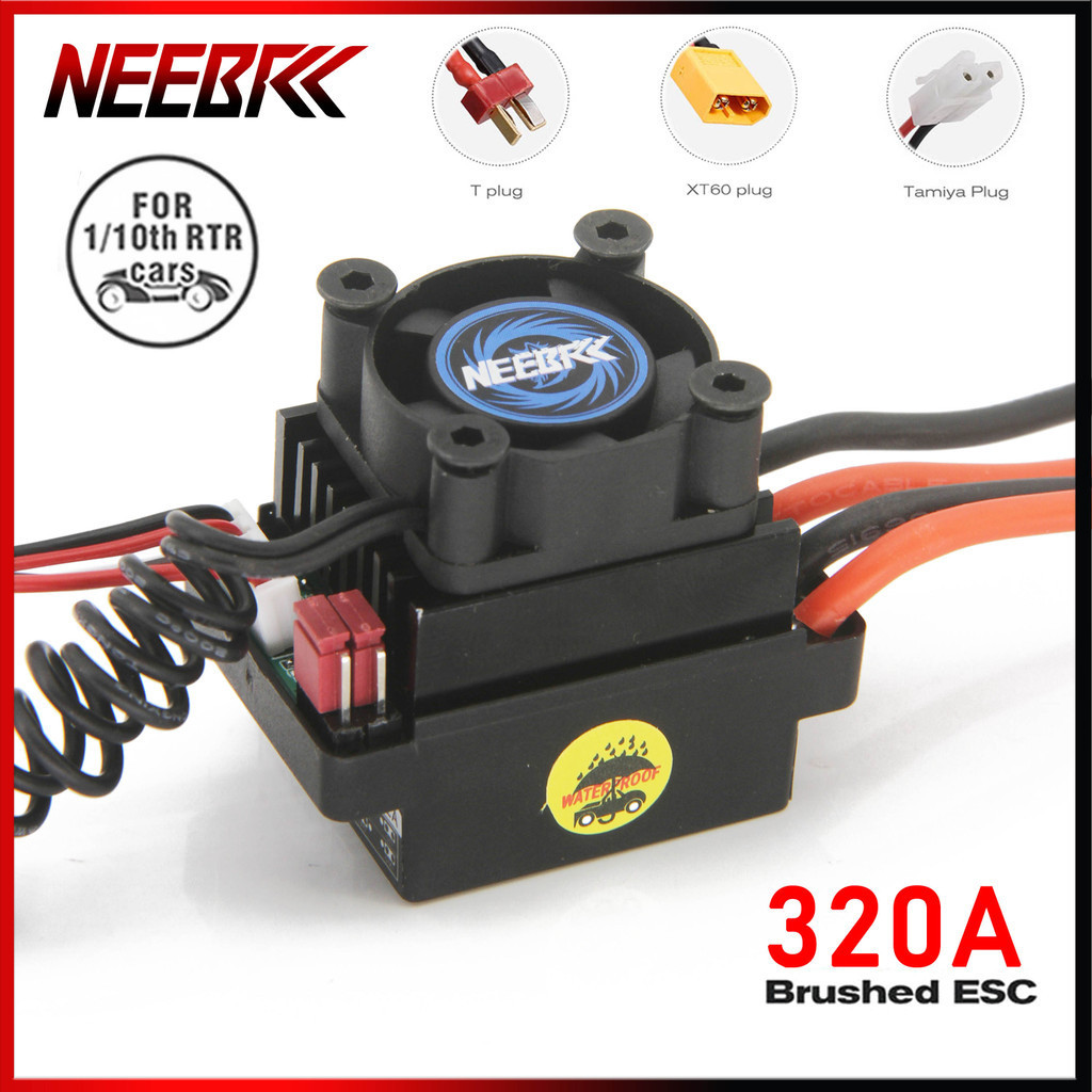 320A Waterproof Brushed ESC 5V/2A BEC 60A Speed Controller with 25mm ...