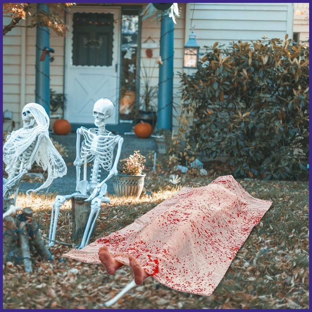 Dead Body Prop Creepy Halloween Inflatable Yard Decor Outdoor Horror ...