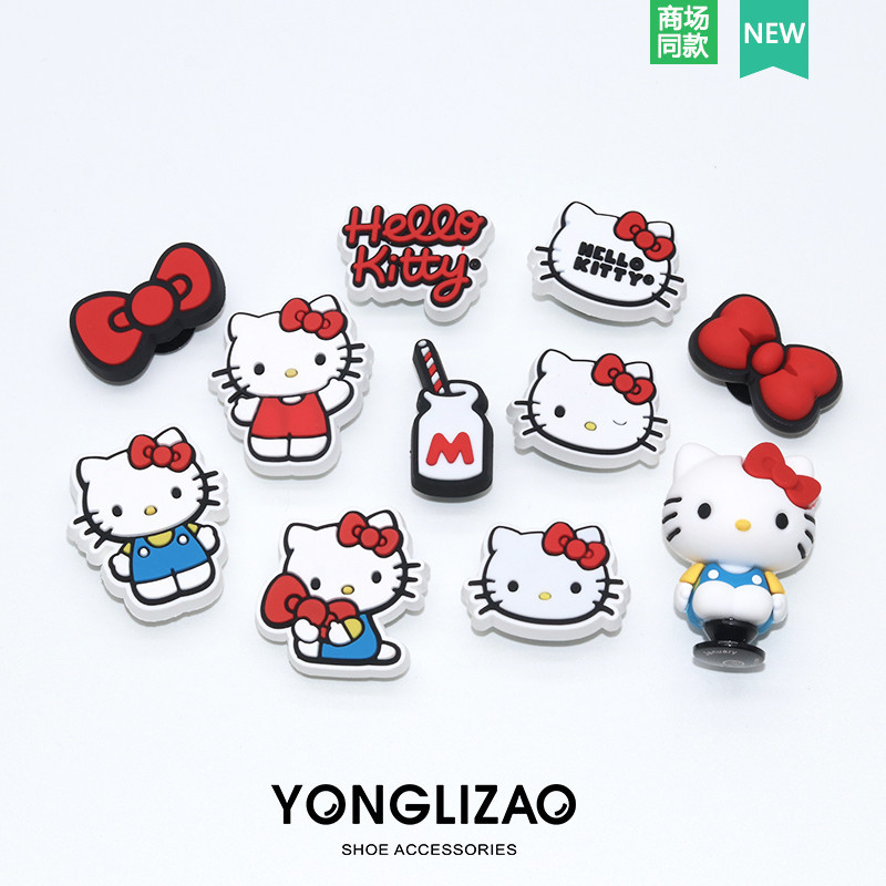 crocs charm jibbitz Cute Hello Kitty Doll with Crocs Shoes and ...