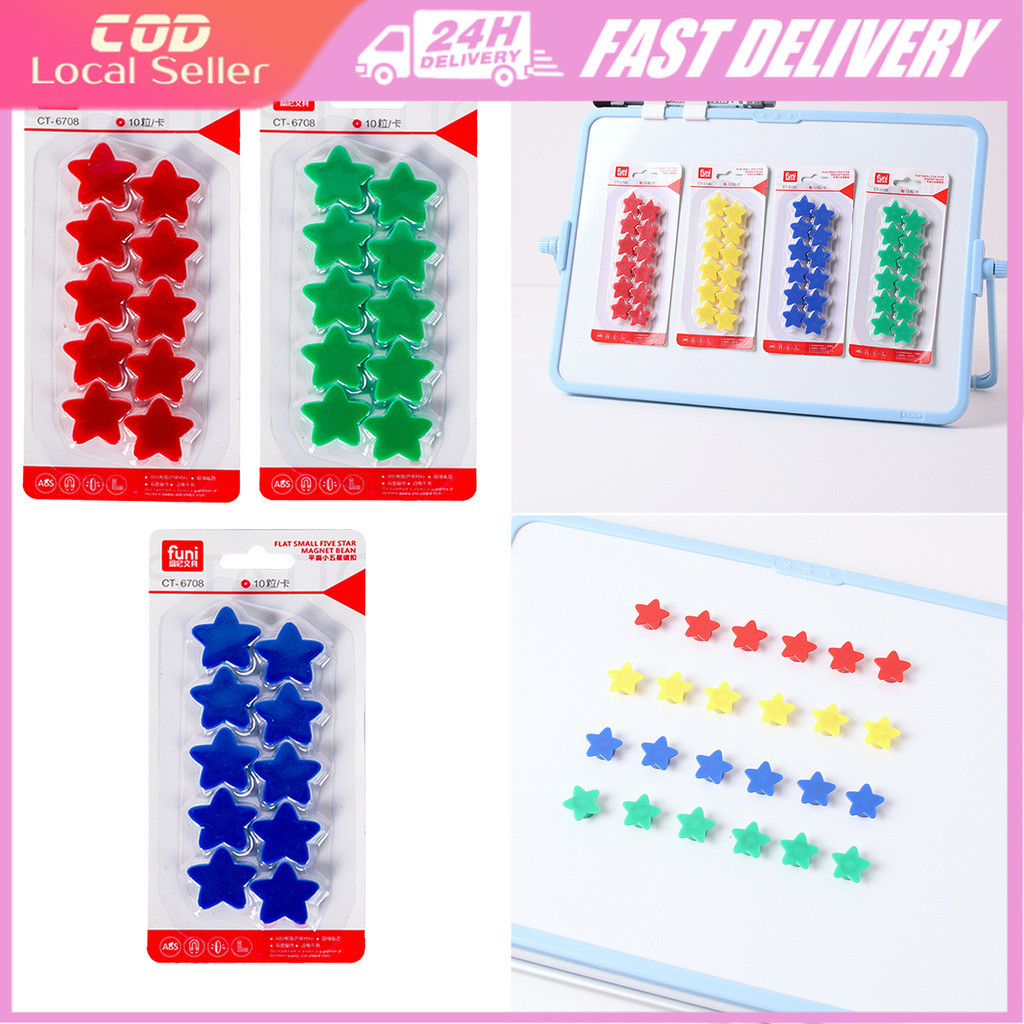 Five-pointed Star Magnet Kids Learning Commendation Reward 20mm10pcs ...