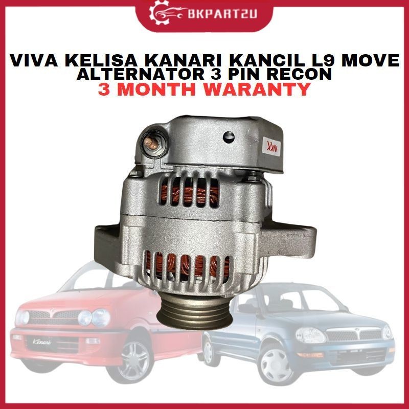 PERODUA VIVA KELISA KANARI KANCIL DAIHATSU L9 (2001-2007) ALTERNATOR 3 ...
