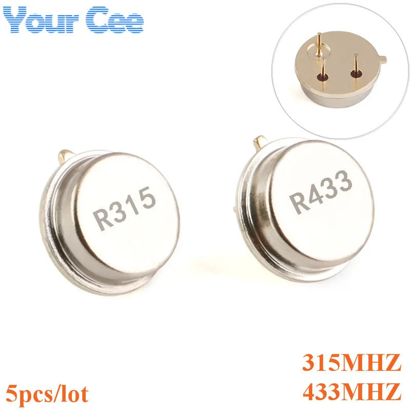 5pcs 315 433MHz Resonator Crystal Oscillator R315A R433A Quartz Through ...