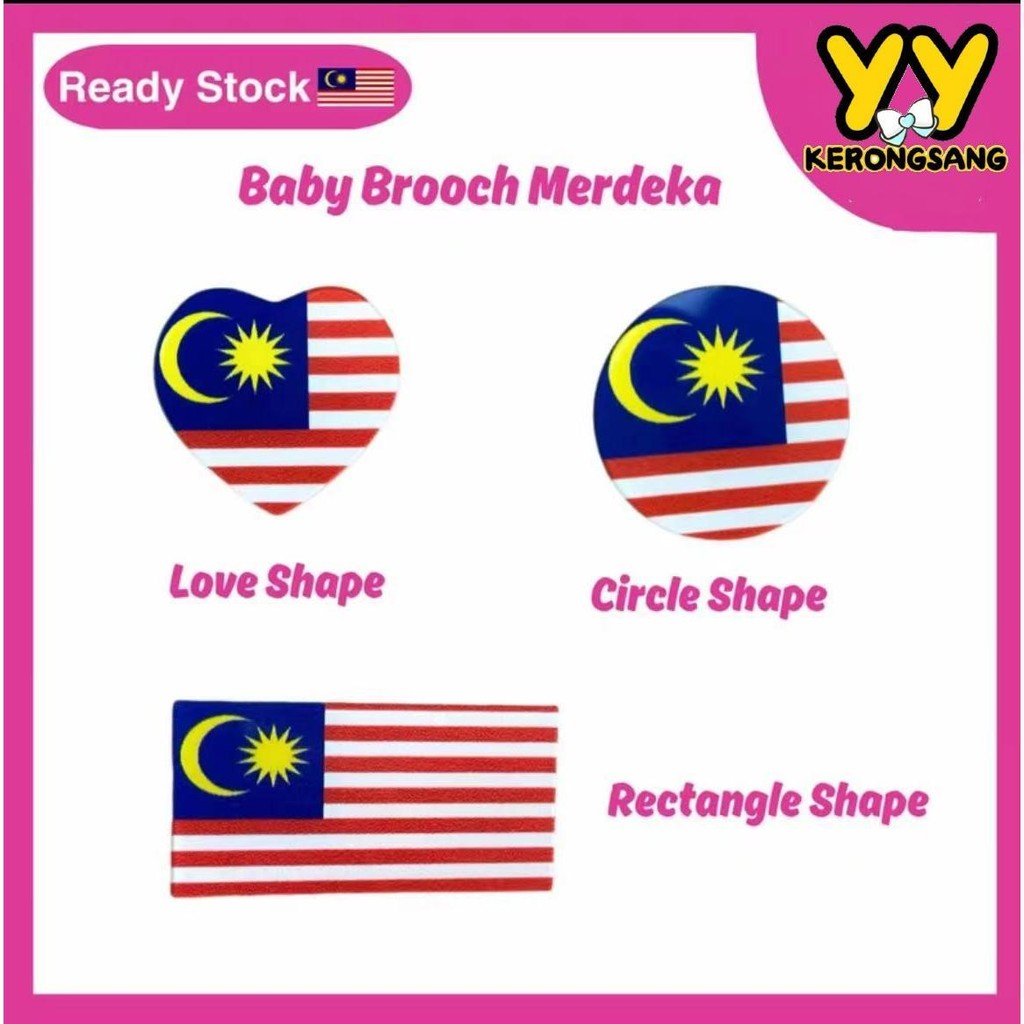 Pin Badge Pin Bendera Malaysia Merdeka Malaysia Day Brooch kerngsang ...