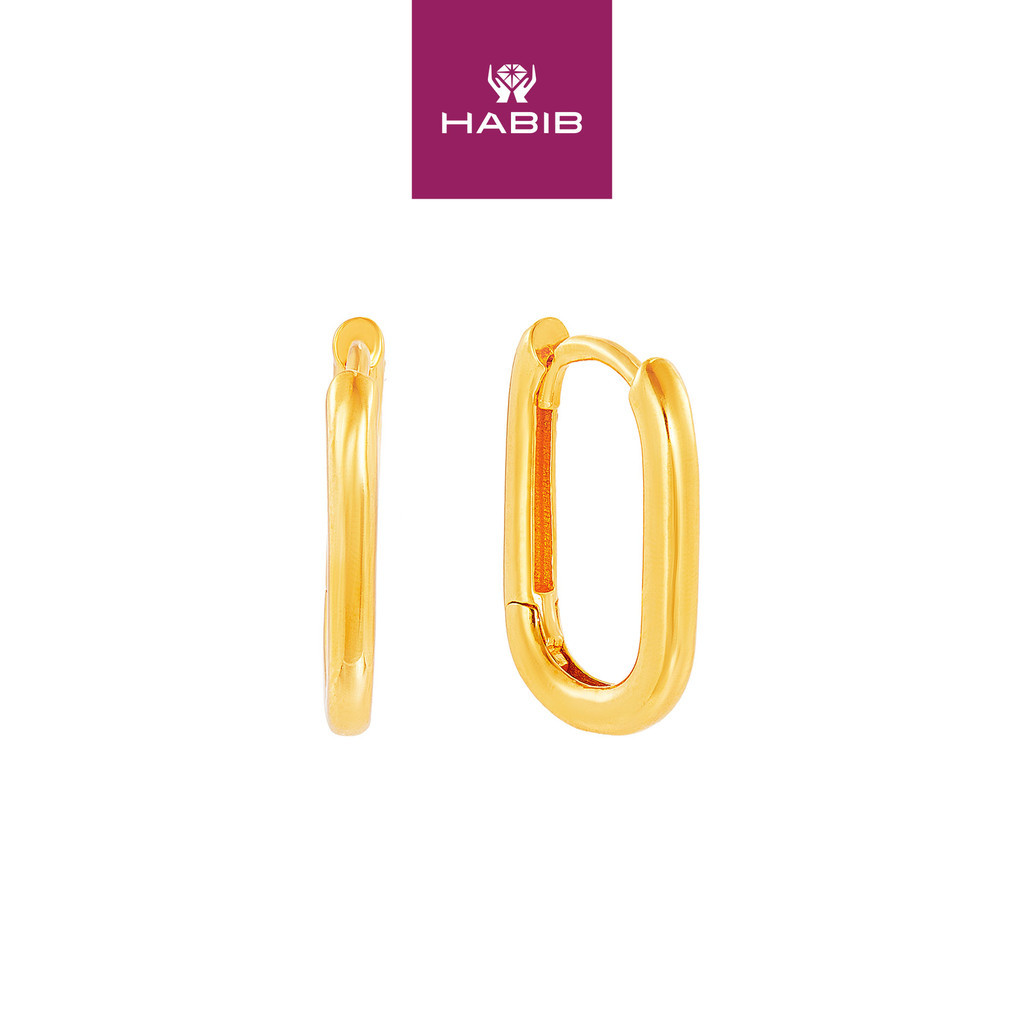 HABIB Oro Italia 916 Yellow Gold Earrings GE75390424 | Shopee Malaysia