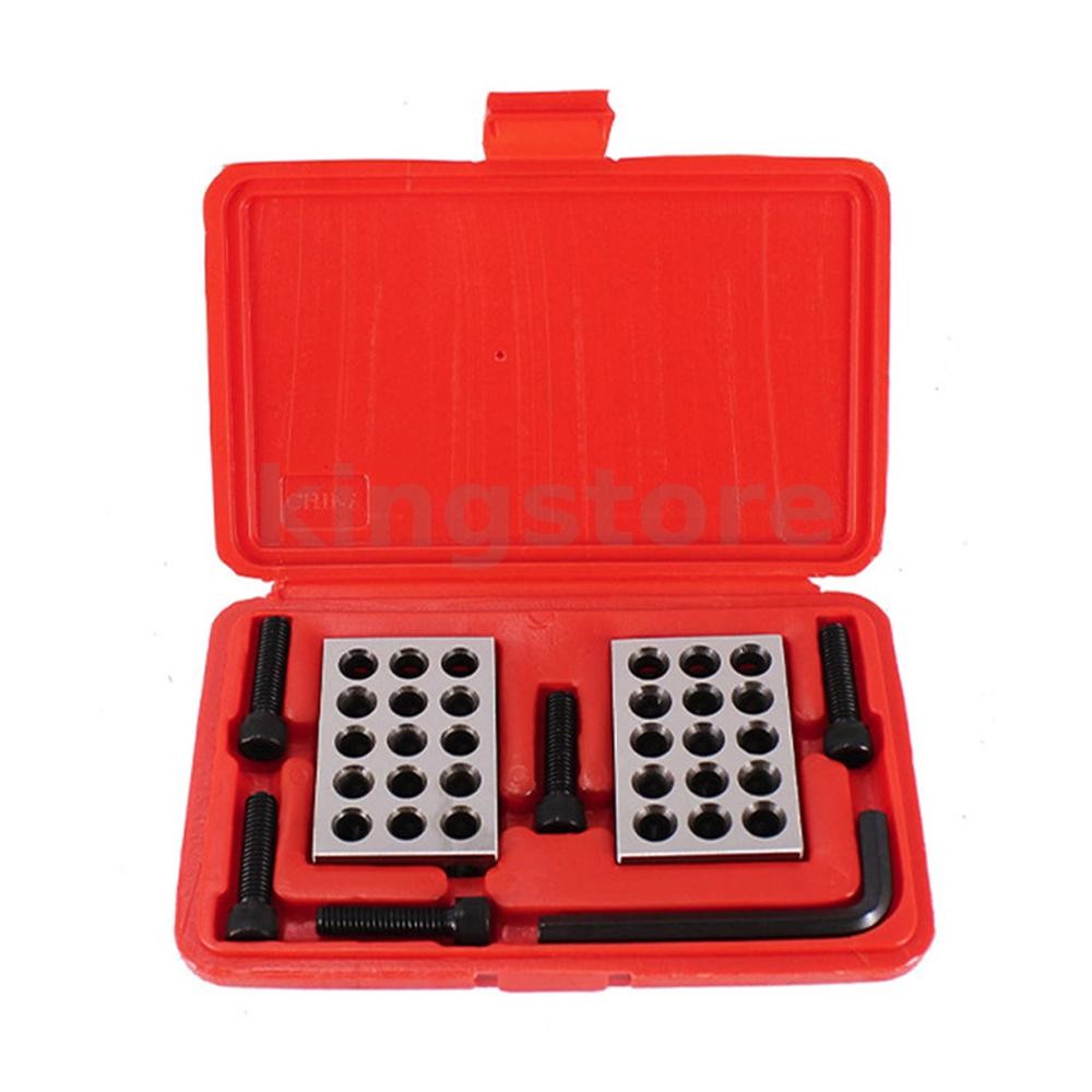 1-2-3" (25-50-75mm) Ultra Precision Parallel Blocks Set 23 Holes Iron ...