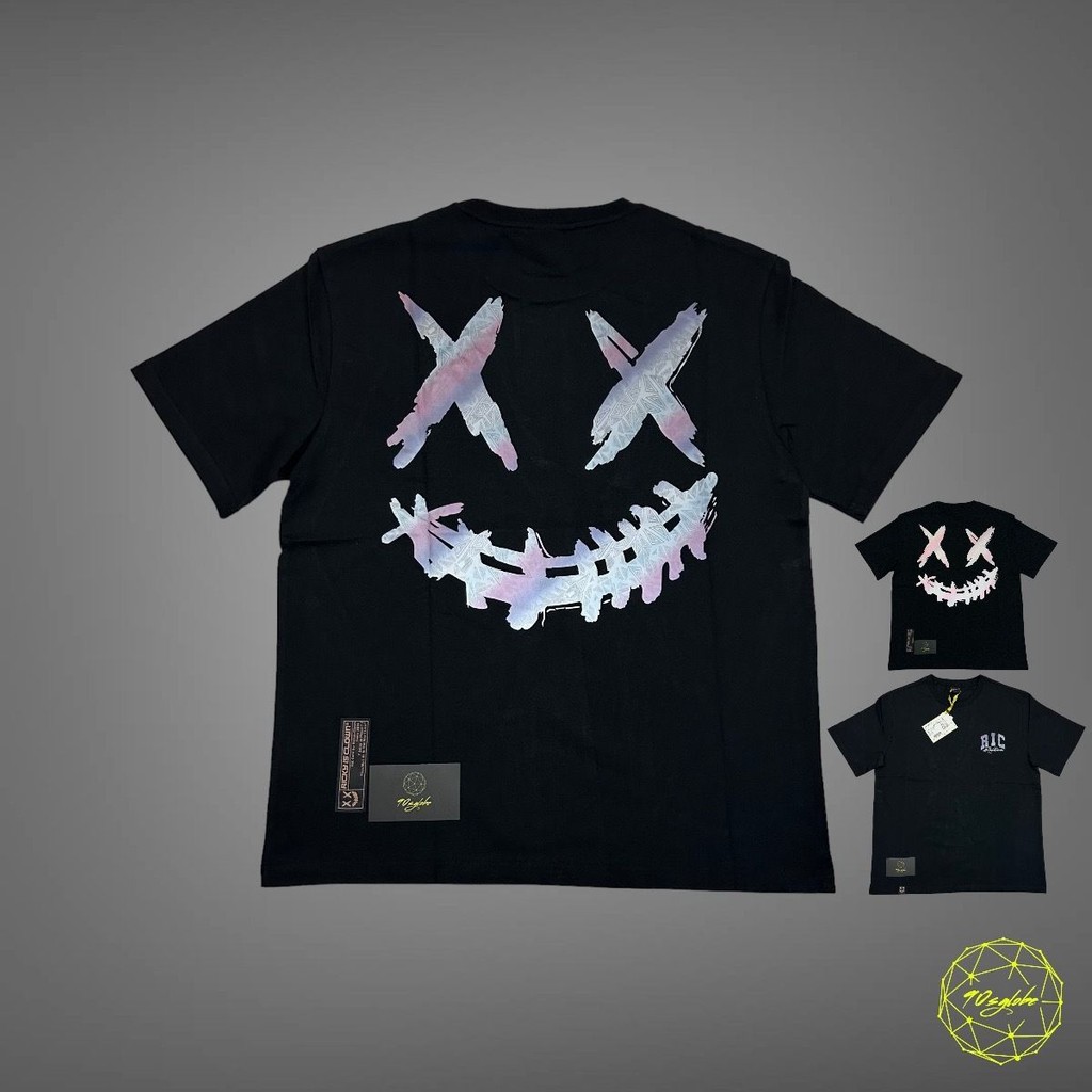 Ricky Is Clown RIC Laser Reflective Maze Smiley Face Tee | Shopee Malaysia