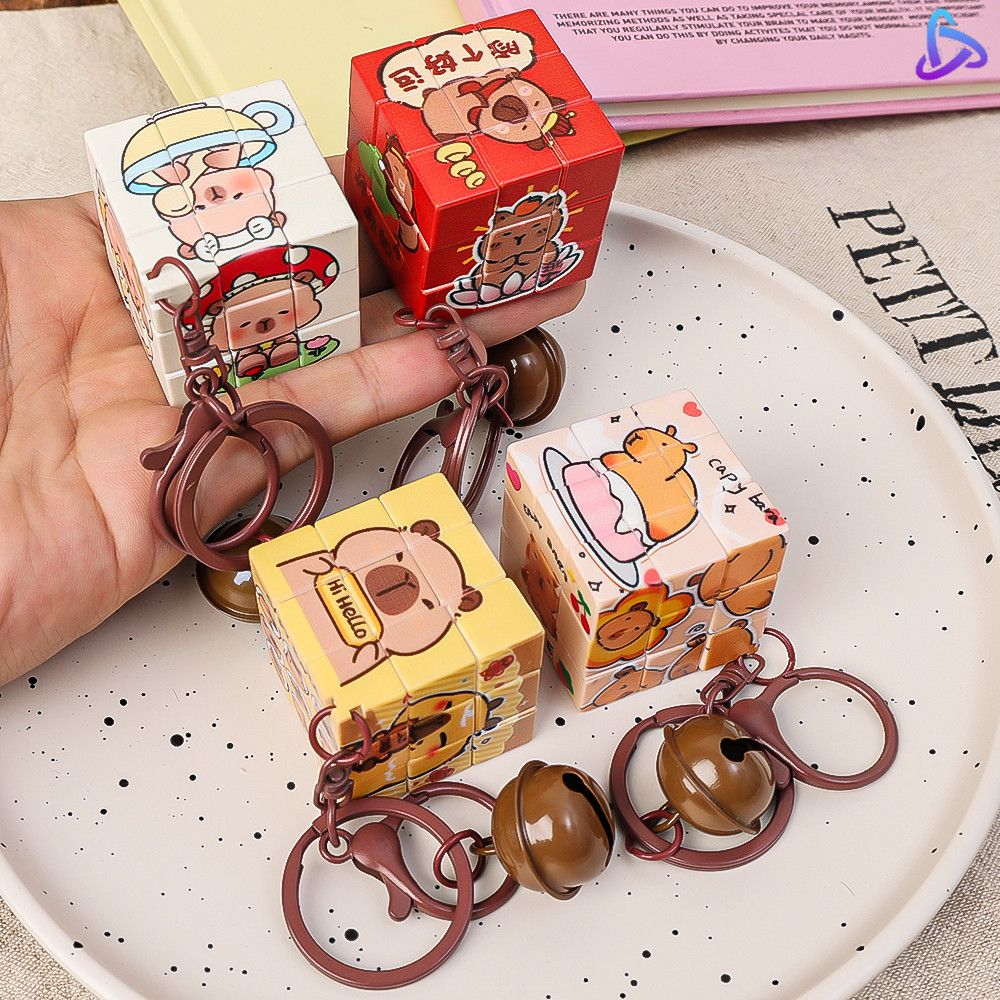KeyChain Mini 3x3x3 Magic Cube KeyChain Professional Educational Toys ...