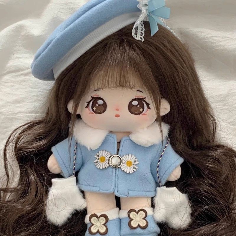 20cm Qiaofu Cotton Doll Female Doll Boneless Plush Toy Wig Naked Baby ...