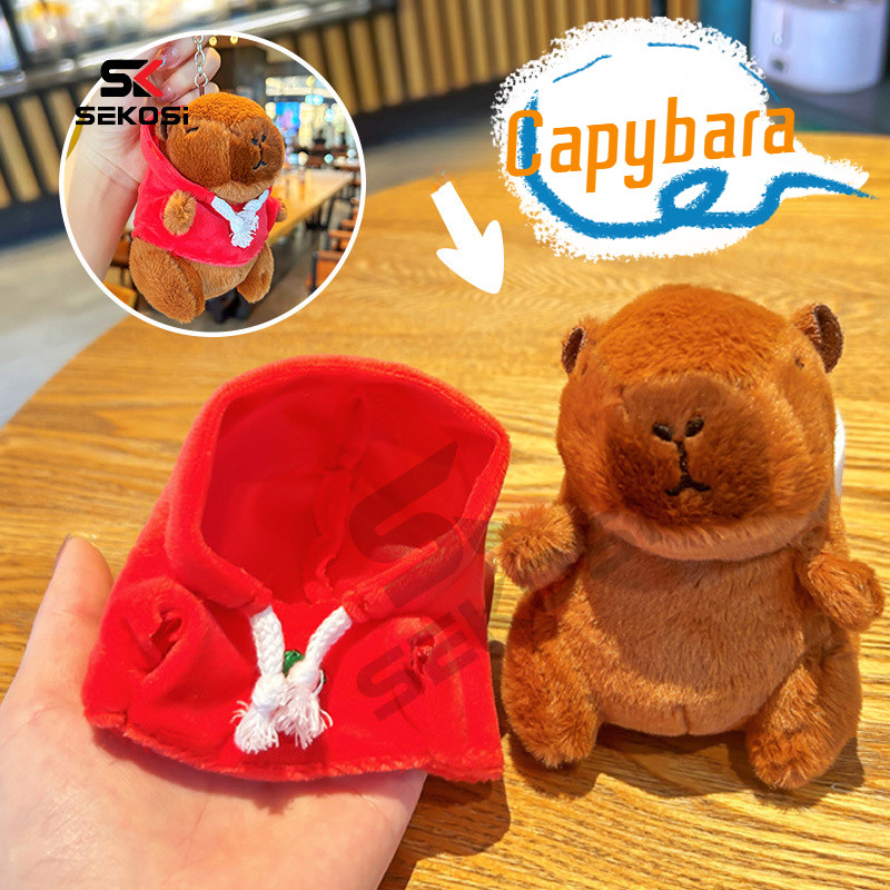 Sk Plush Toy Capybara Key Ring Cute Capybara Doll Bag Pendant Clothes ...