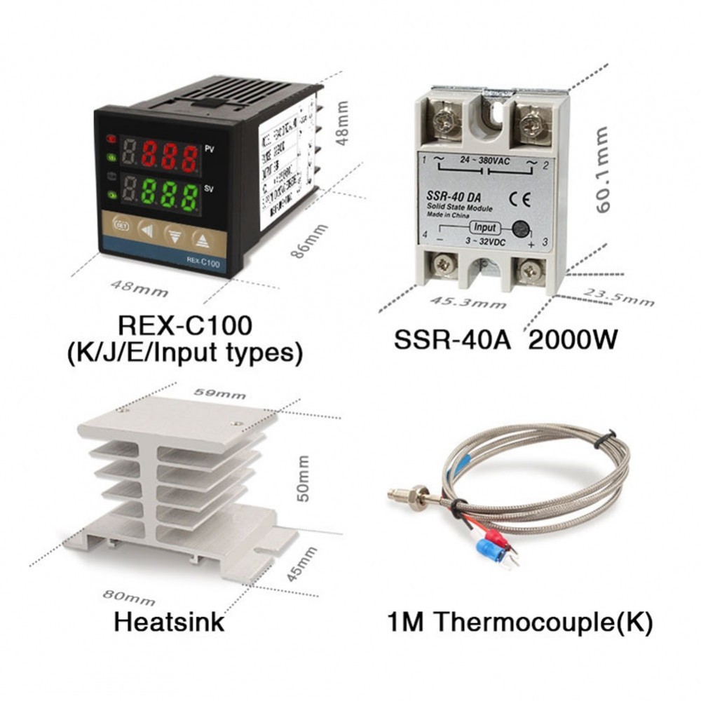 Temperature REX-C100 PID Temperature Controller with Digital Thermostat 110-220V | Shopee Malaysia