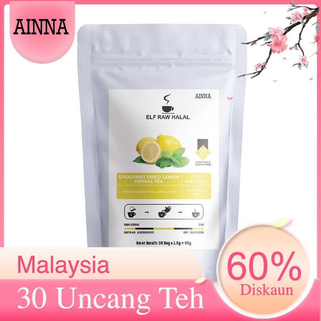 Tempatan ELIF TEA Spearmint Lemon Tea Teh Spearmint Lemon Teh Jerawat ...