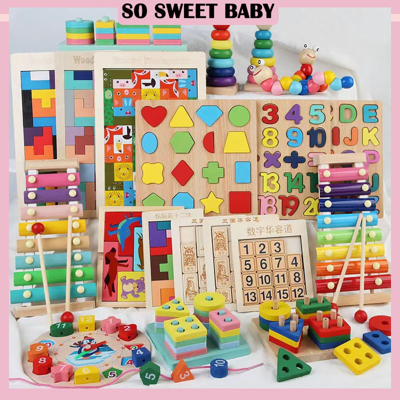 [Muti-styles] Baby Wooden Educational Early Learning Montessori ...
