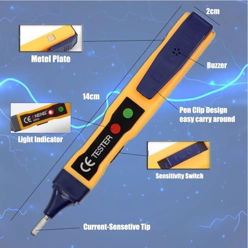 READY STOCK Digital AC Voltage Detectors Smart Non-Contact Tester Pen ...