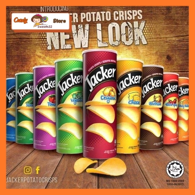 110g Jacker Potato Crips Chips (All Flavour) halal | Shopee Malaysia
