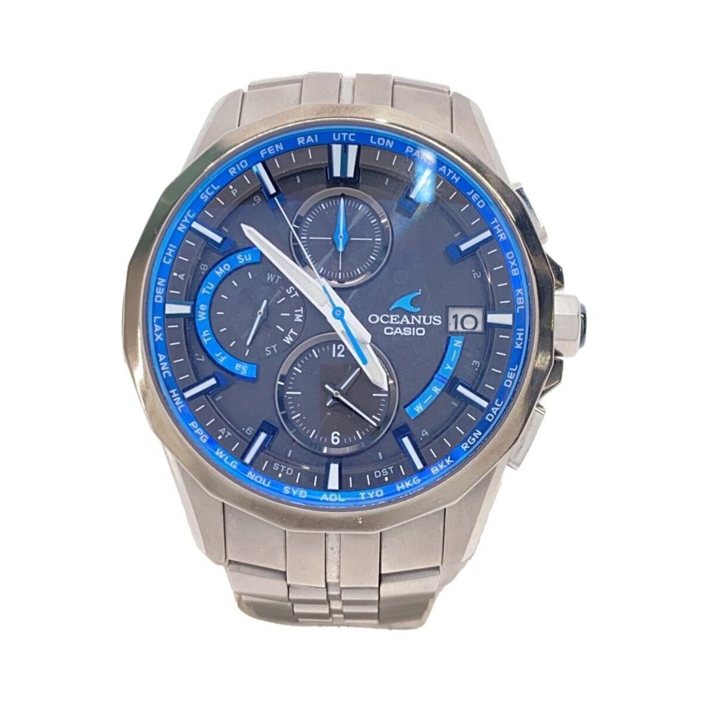 CASIO Wrist Watch Oceanus Manta Silver Men's Solar Stainless Digital ...