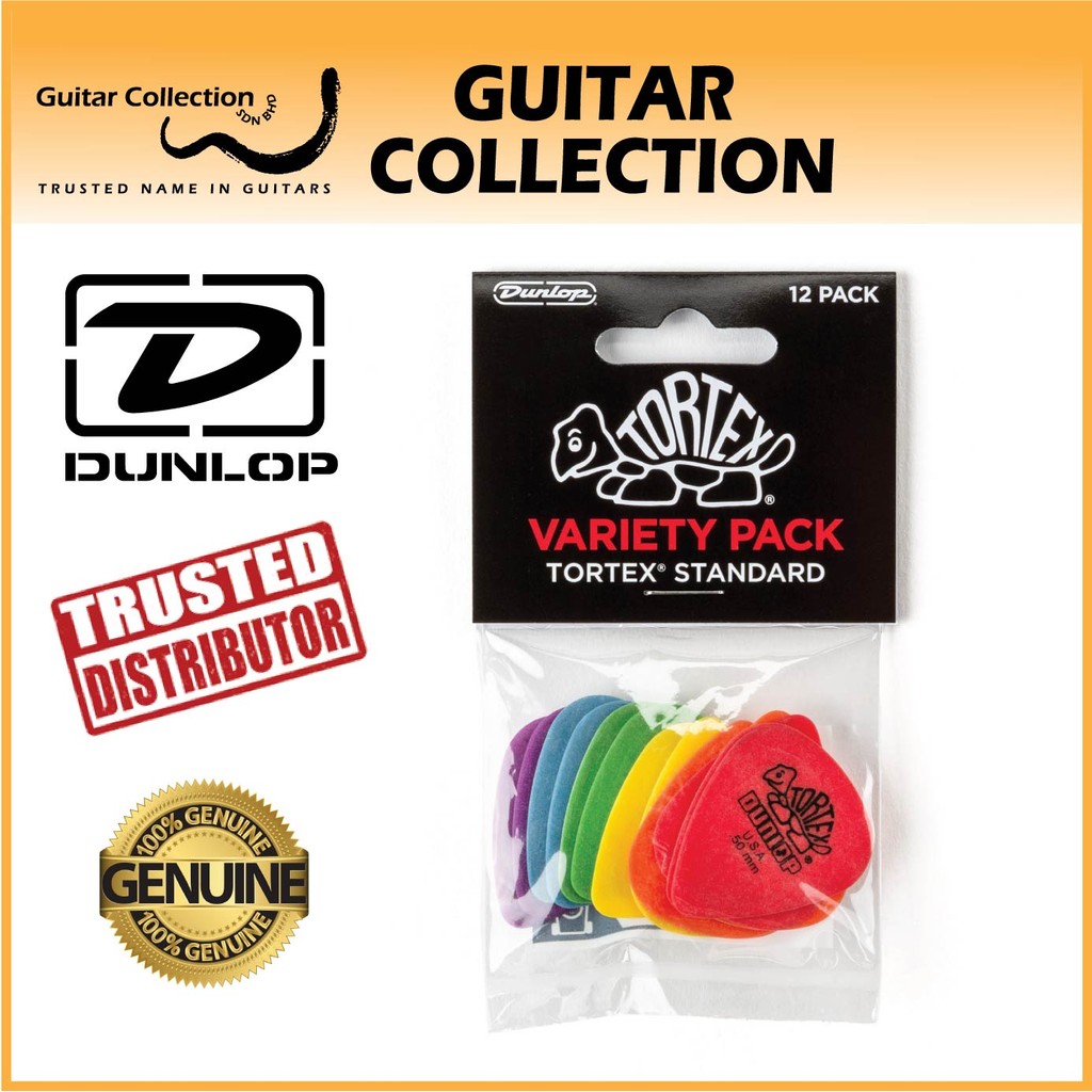 Jim Dunlop PVP418 Tortex Variety Pack Guitar Picks (12 pcs/pack ...