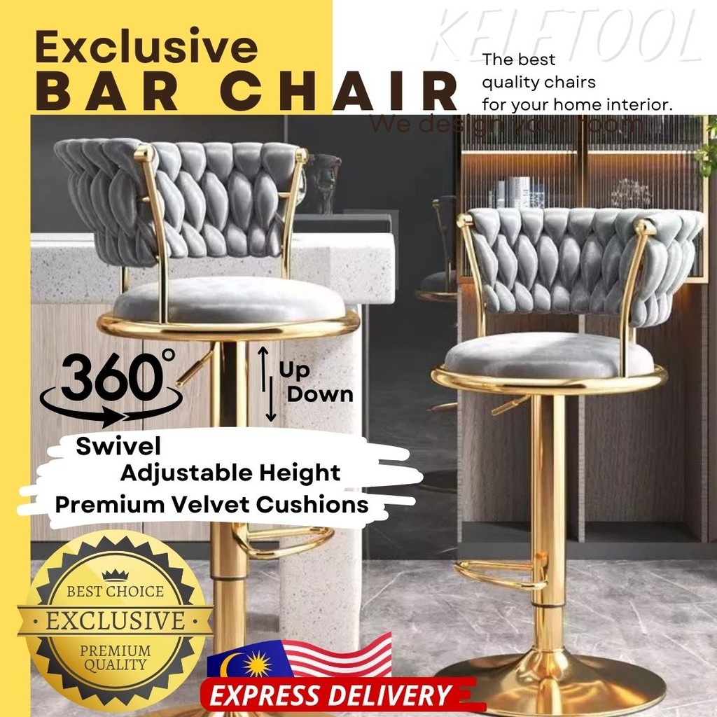 KELETOOL Bar Chair High Chair Bar Stool Kerusi Counter Bar Kerusi ...