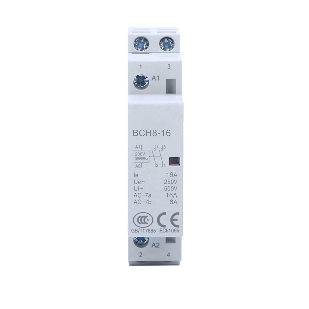 hot| Household Contactor 230V 2P 16A 1NO1NC Rail Mounting Modular ...