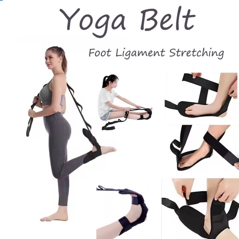 Yoga Belt Elastic Adjustable Foot Ligament Stretching Exercise Leg Drop ...