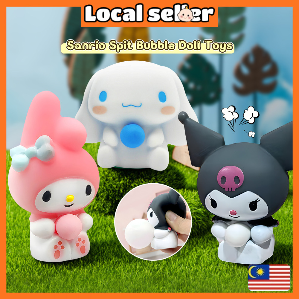 Aikoky Kuromi Spit Bubble Relief Doll Toys Sanrio Pinch Slow Rebound ...