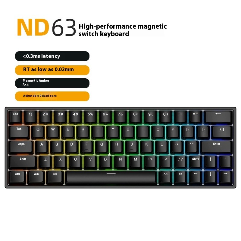 IROK ND63 PRO wired magnetic axis mechanical keyboard, aluminum alloy ...