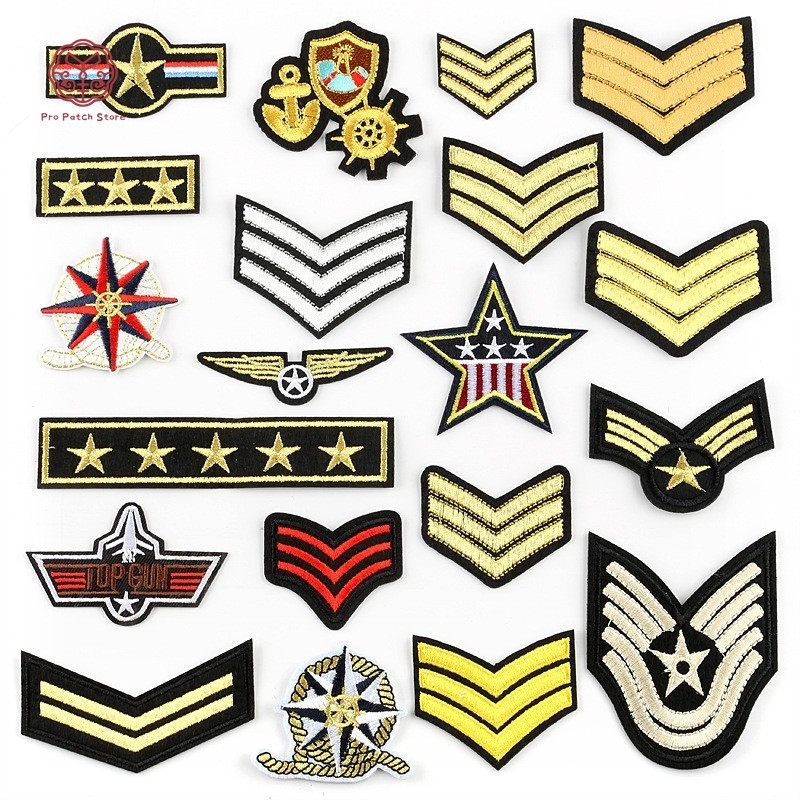Pro Patch Store Military Rank Stars Series DIY Embroidery Patches for ...