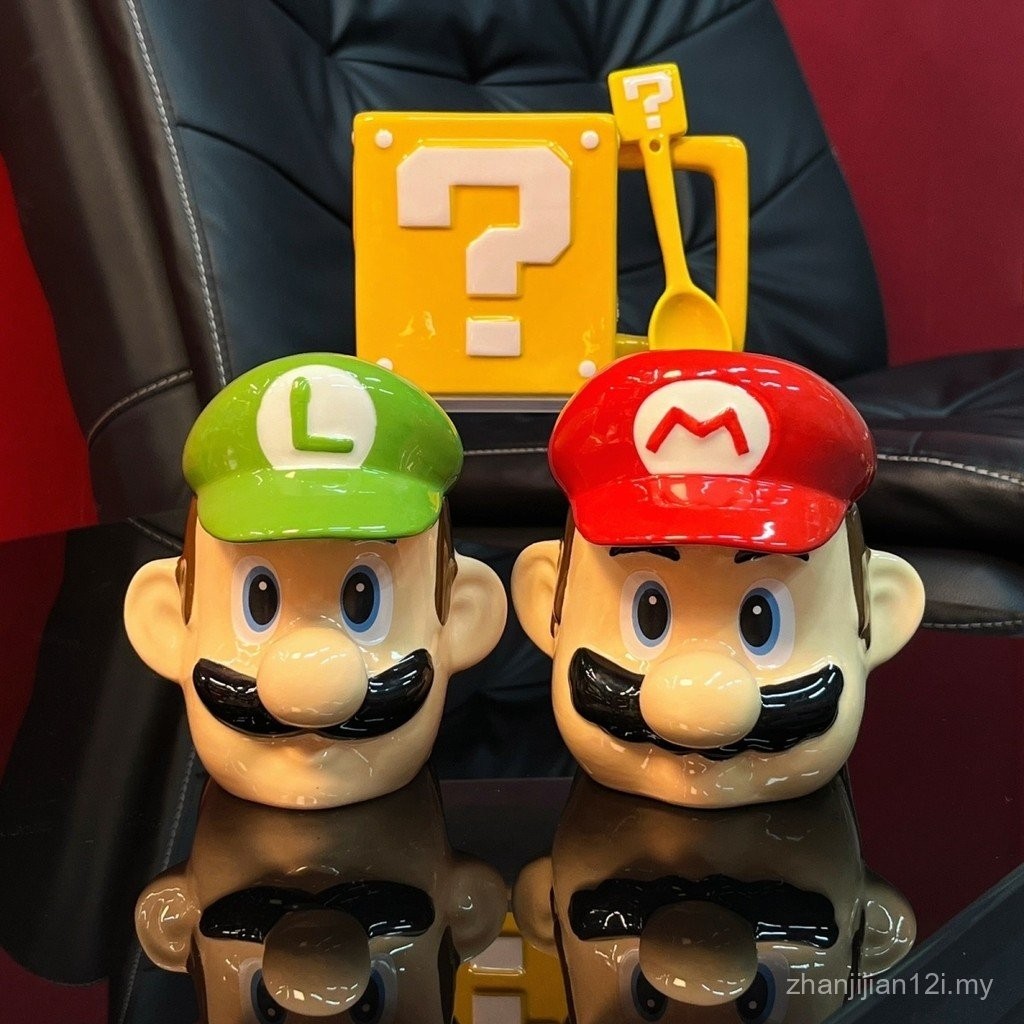 Mario Ceramic Cup Cartoon Cute Mug Water Cup Super Mary Peripheral Cup ...